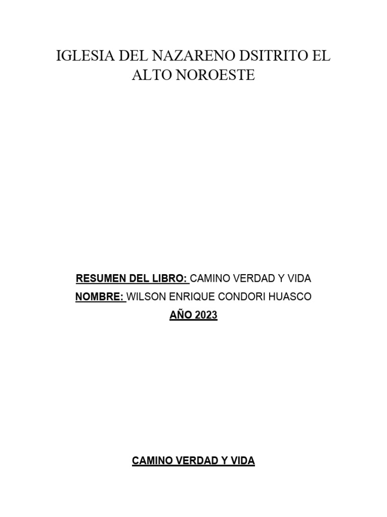 Camino Verdad Y Vida Pdf Pecado Gracia Divina