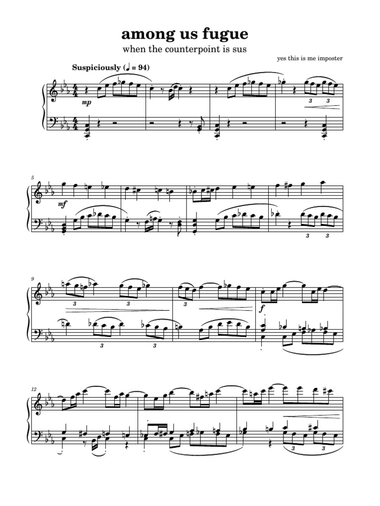 Among Us Fugue | PDF | Musical Forms | Elements Of Music