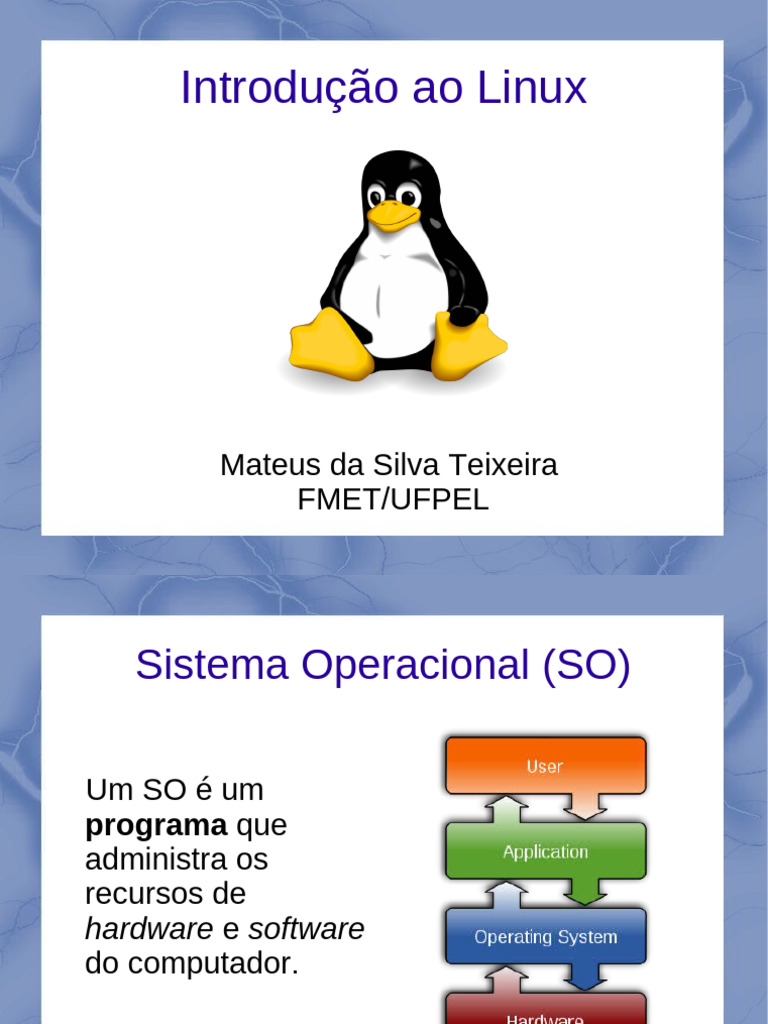 Aula SO Linux | PDF | Shell (informática) | Linux