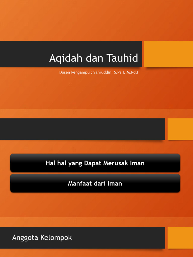 Aqidah Dan Tauhid Iman Kepada Malaikat | PDF