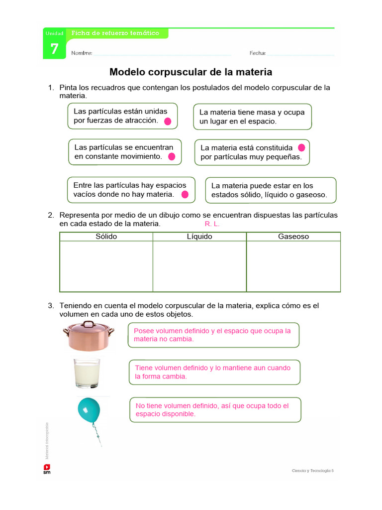 Modelo Corpuscular de La Materia | Descargar gratis PDF | Importar | Átomos