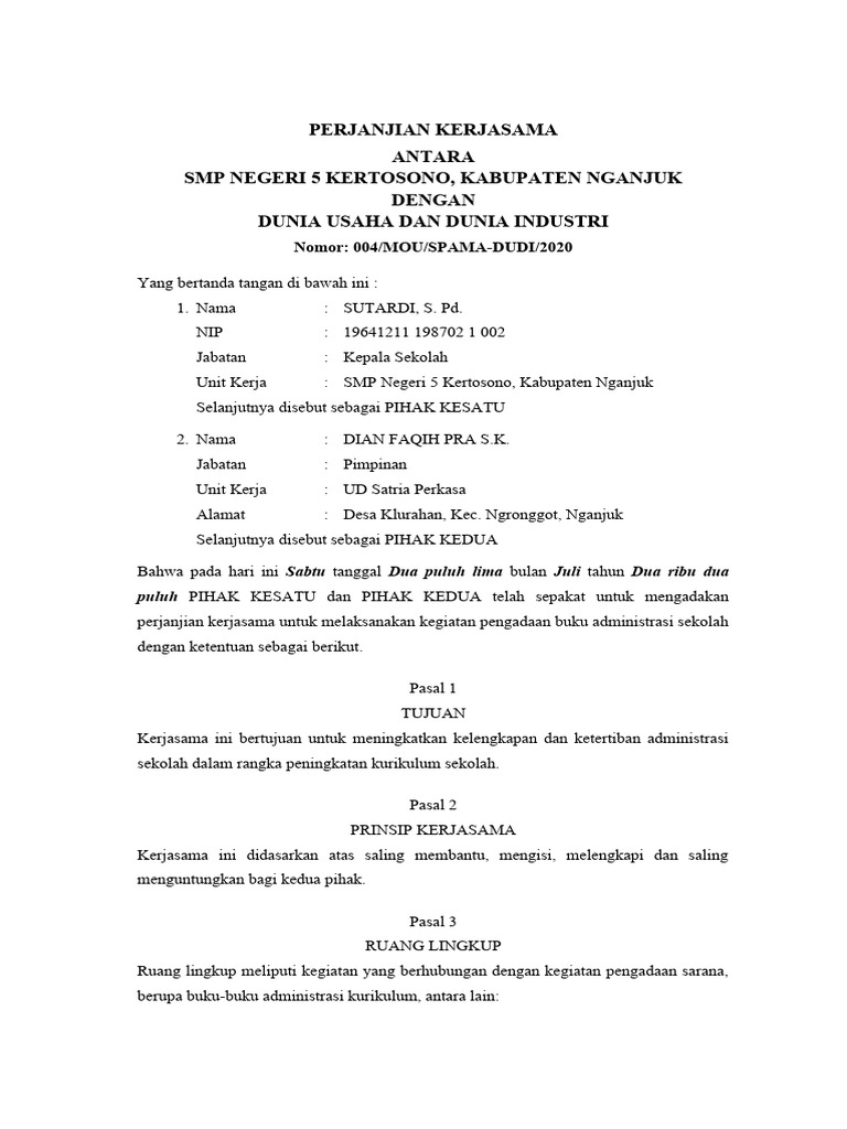 5.e Mou Dengan DUDI | PDF