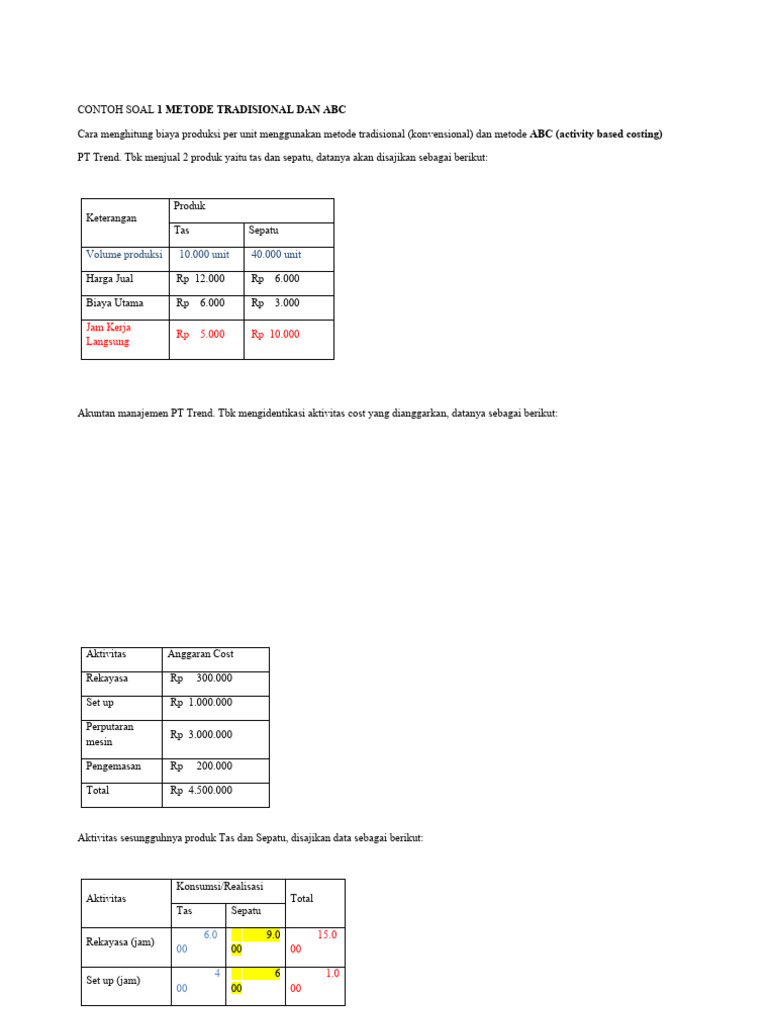 Soal ABC Dan Tradisional | PDF