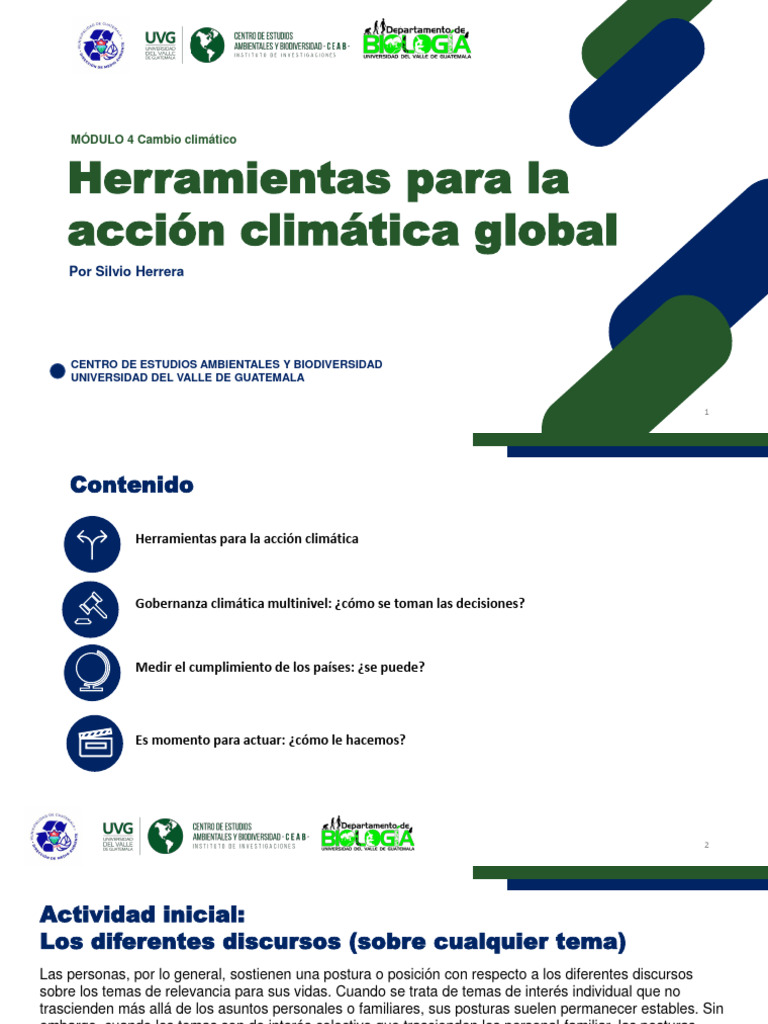 M4 CC Herramientas Globales Accion Climatica PPT | PDF | Protocolo de Kyoto | Grupo ...