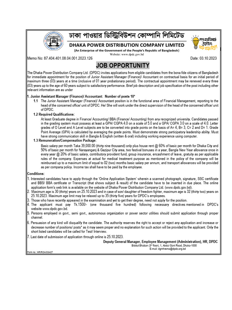 JAM - Finance - Circular 23 | PDF | Salary | Employment