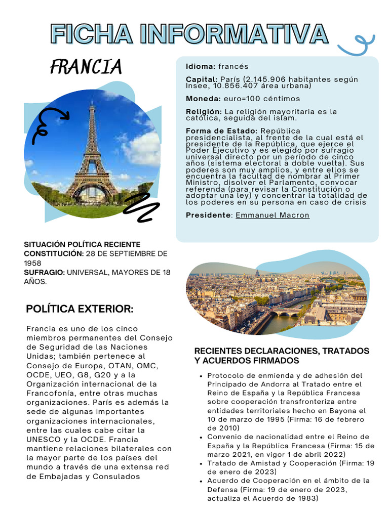 Ficha Informativa Francia | PDF
