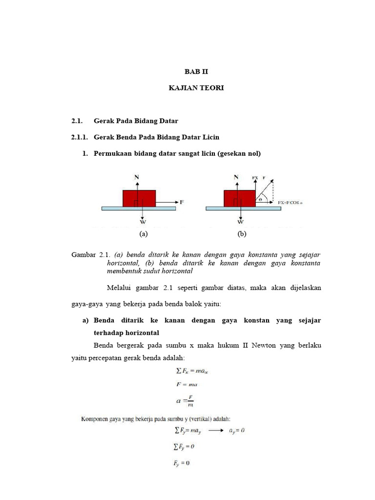 Gerak Benda pada Bidang Datar | PDF
