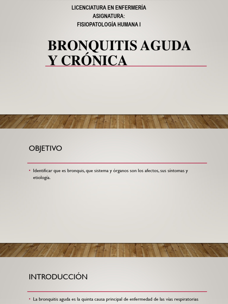 Bronquitis Aguda y Crónica | PDF | Bronquitis | Sistema respiratorio