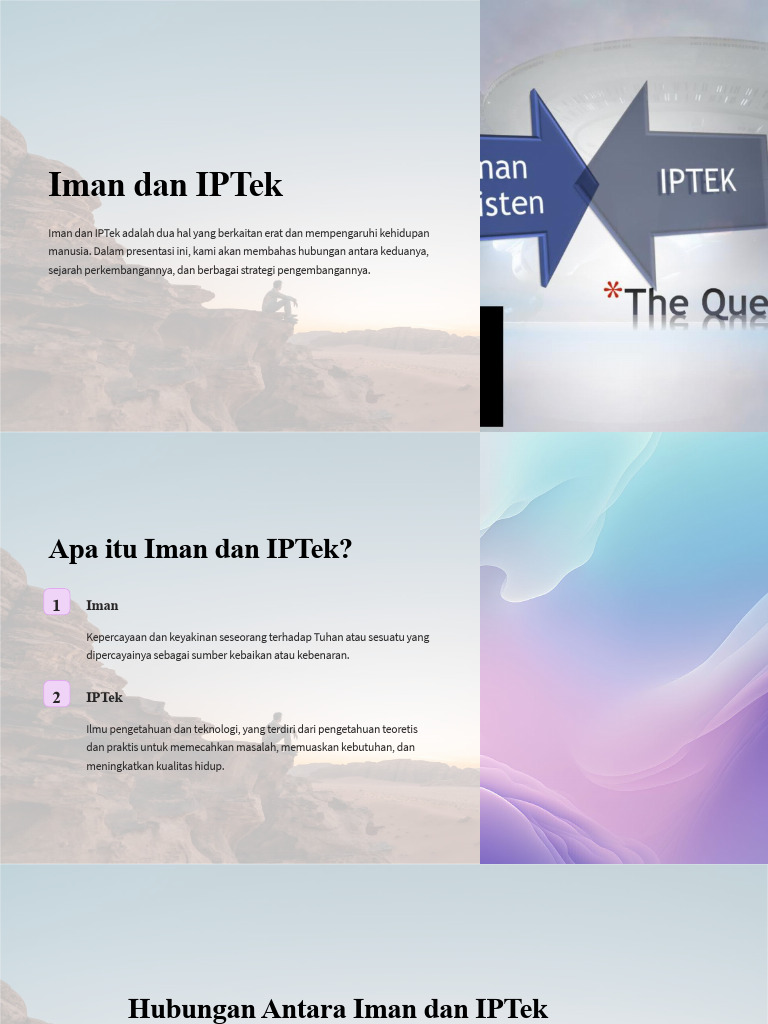 Presentasi Iman Dan IPTek | PDF