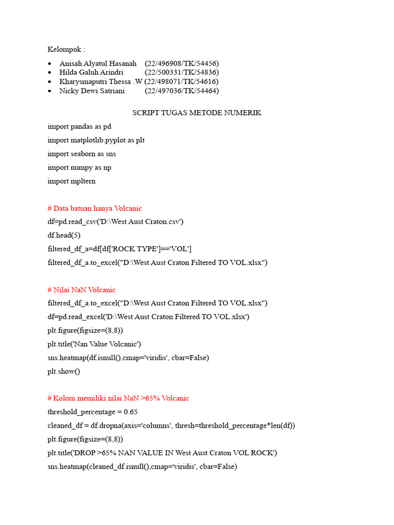 Script Tugas Metnum | PDF