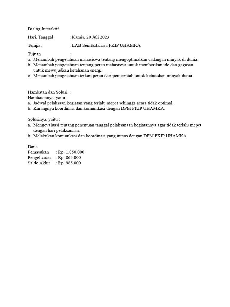 Dialog Interaktif | PDF