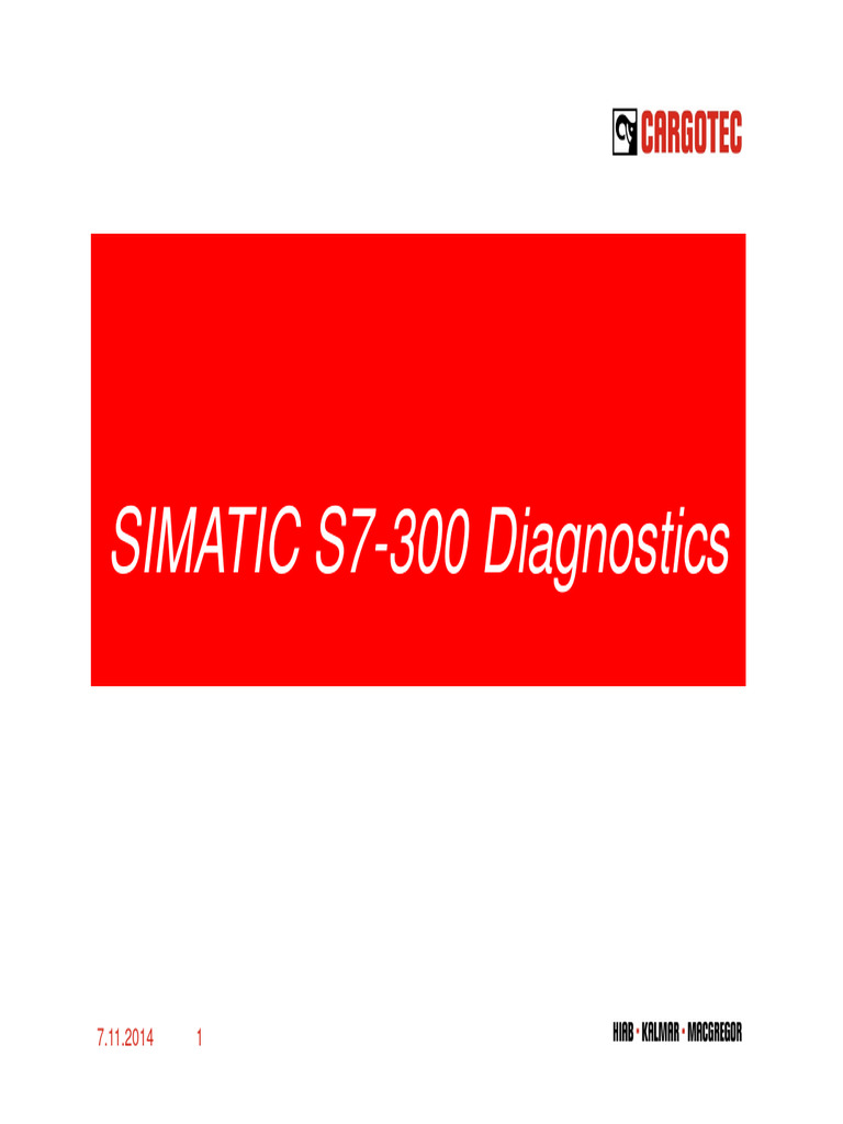 Simatic S7-300 Diagnostics | PDF | Central Processing Unit | Office Equipment