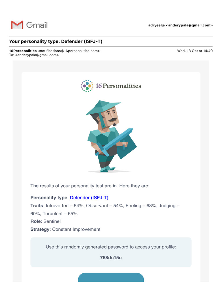 Andery JT1 16 Personality | PDF