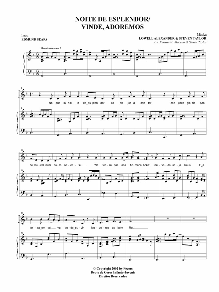 Noite de Esplendor - Vinde Adoremos | PDF