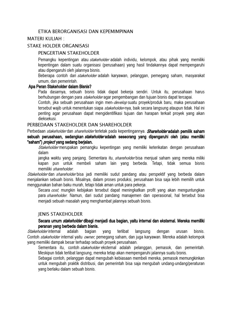 Etika Berorganisasi Dan Kepemimpinan Mat | PDF | Bisnis