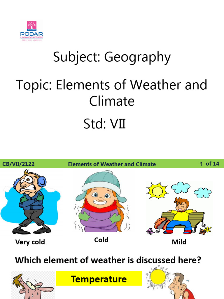 Weather and Climate Elements Explained | PDF | Fahrenheit | Applied And ...