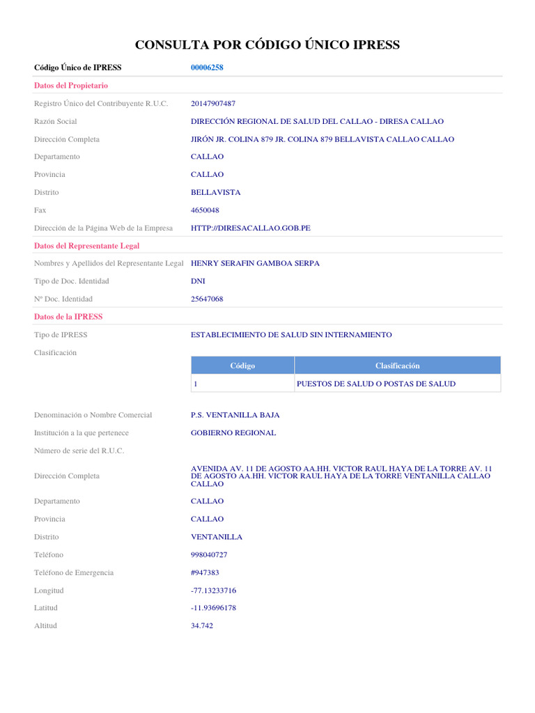 IPRESS | PDF | Ciencias de la Salud | Servicios públicos