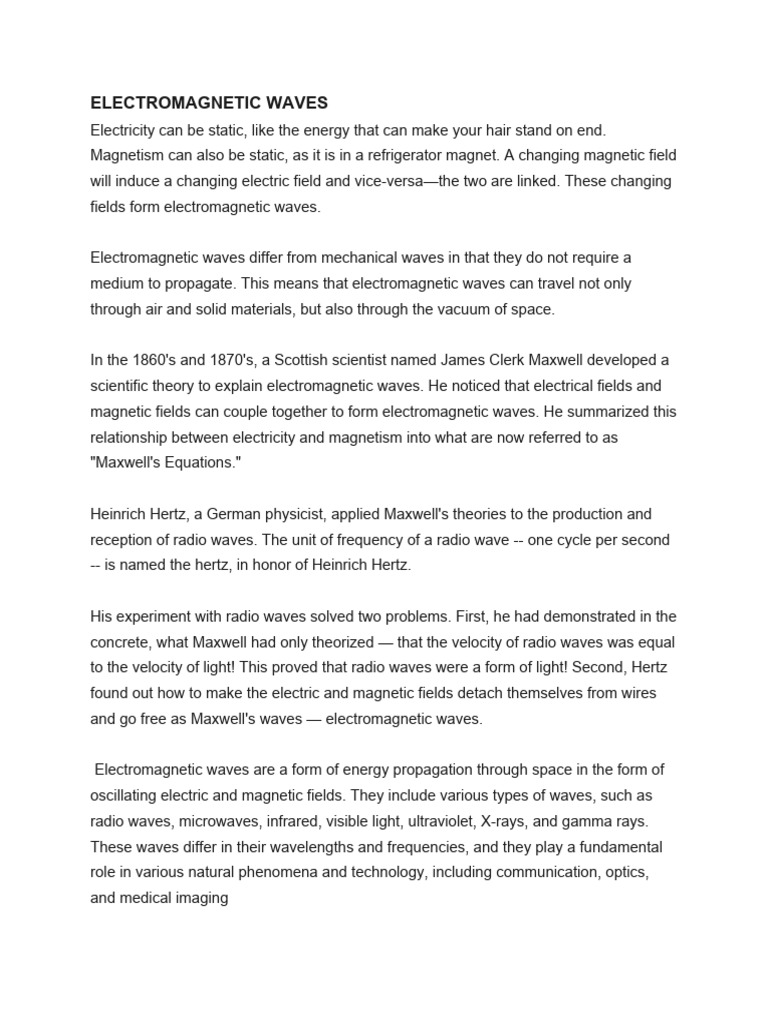 Electromagnetic Waves | PDF
