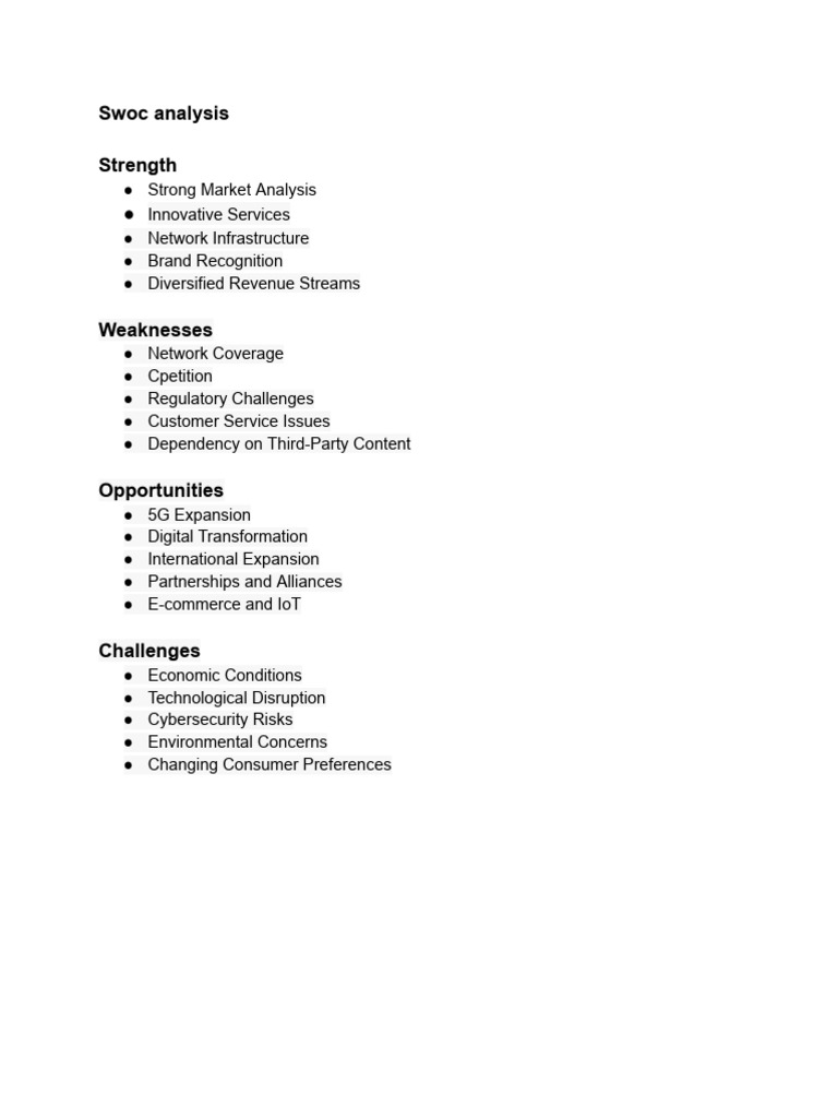 Swoc Analysis Pdf