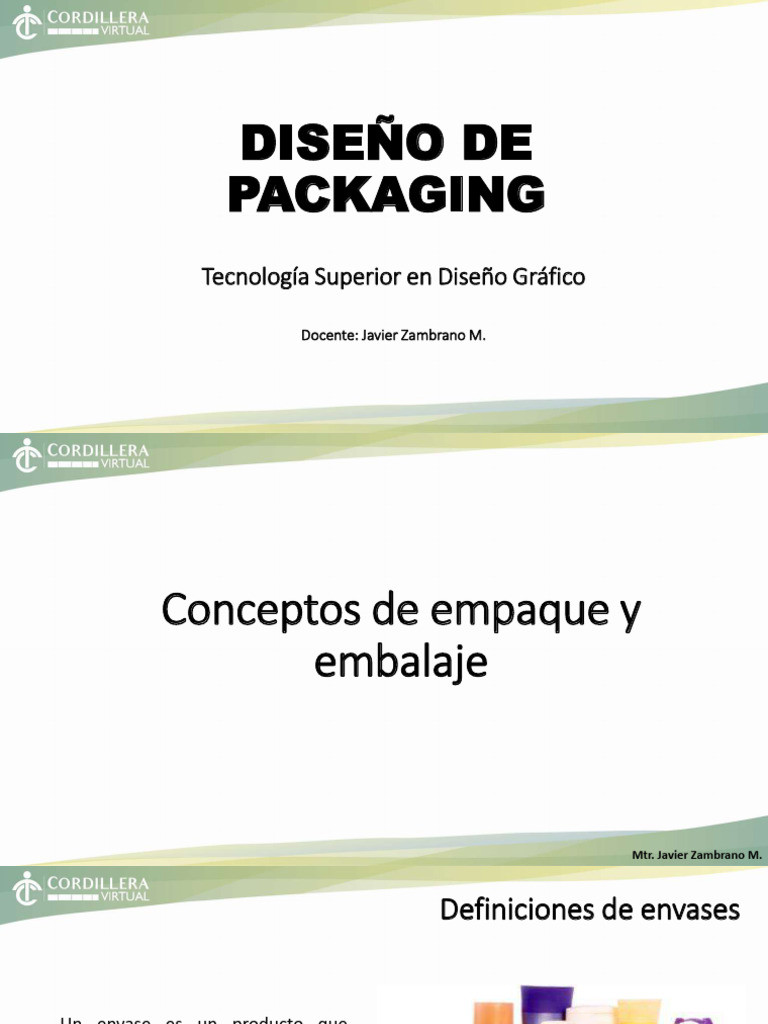 CLASE 02 Conceptos de Empaque y Embalaje Ejemplos-1 | PDF