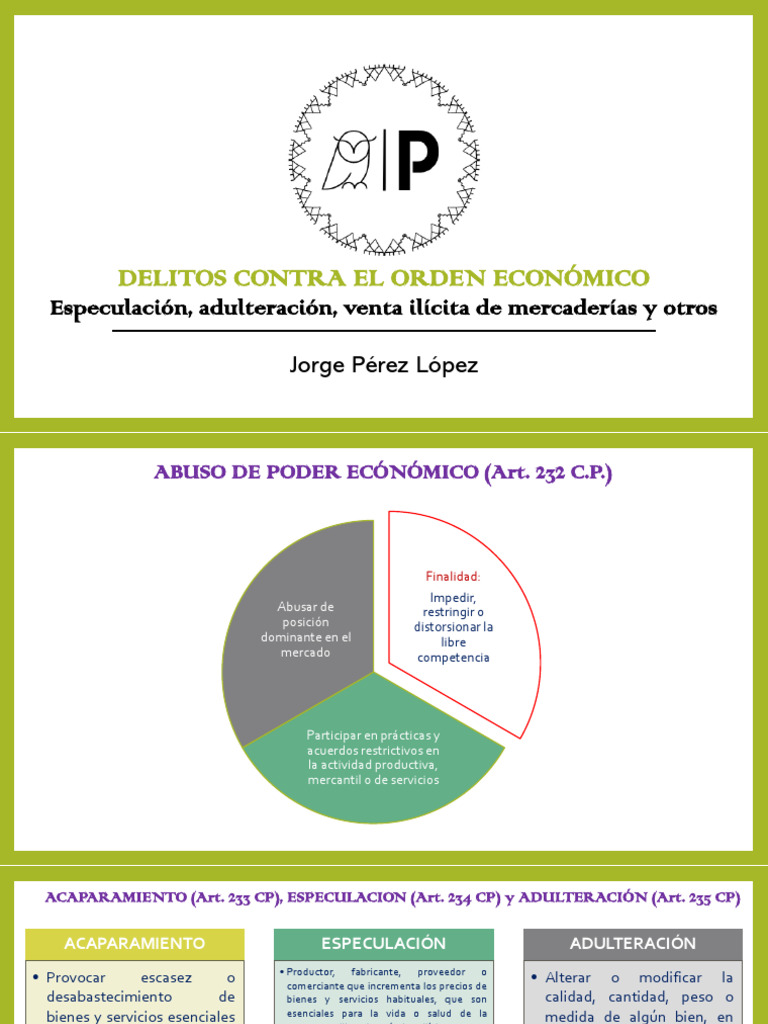 DP Iii - Delitos Contra El Orden Económico | PDF