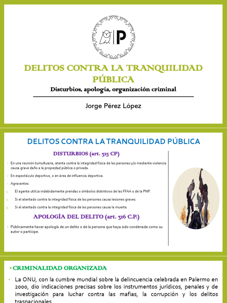 DP Iii - Tranquilidad Pública | PDF | Crimen organizado | Robo