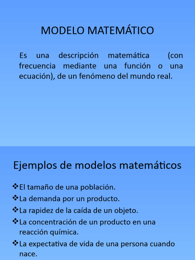 1 Modelos Matematicos | Descargar gratis PDF | Ecuaciones | Modelo matemático