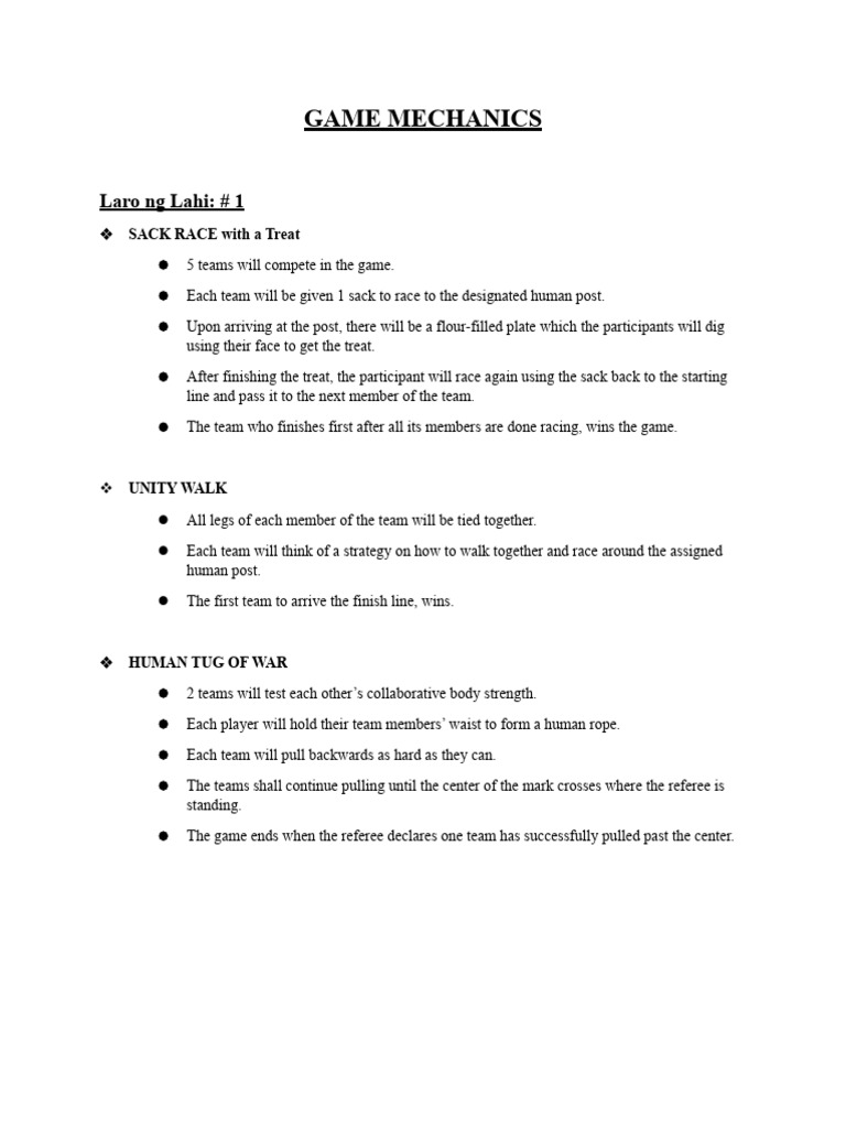 Game Mechanics | PDF