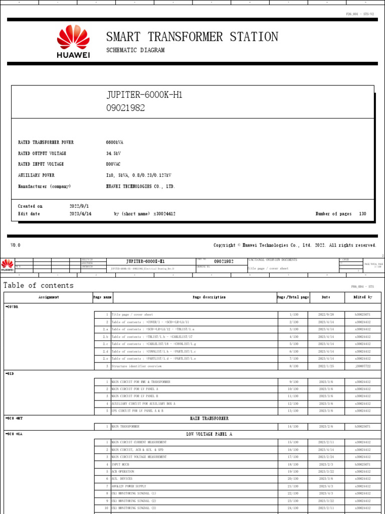 JUPITER-6000k-H1 - 09021982 - Electrical Drawing - Rev.D | PDF ...