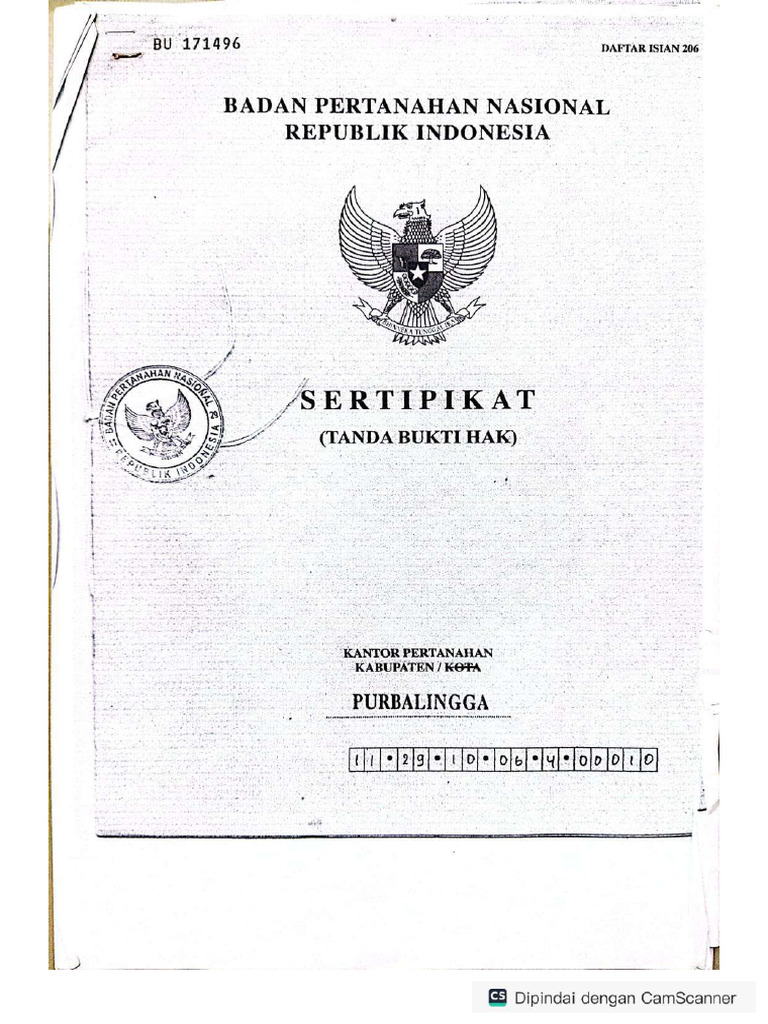 Sertifikat Tanah Compressed Compressed Pdf