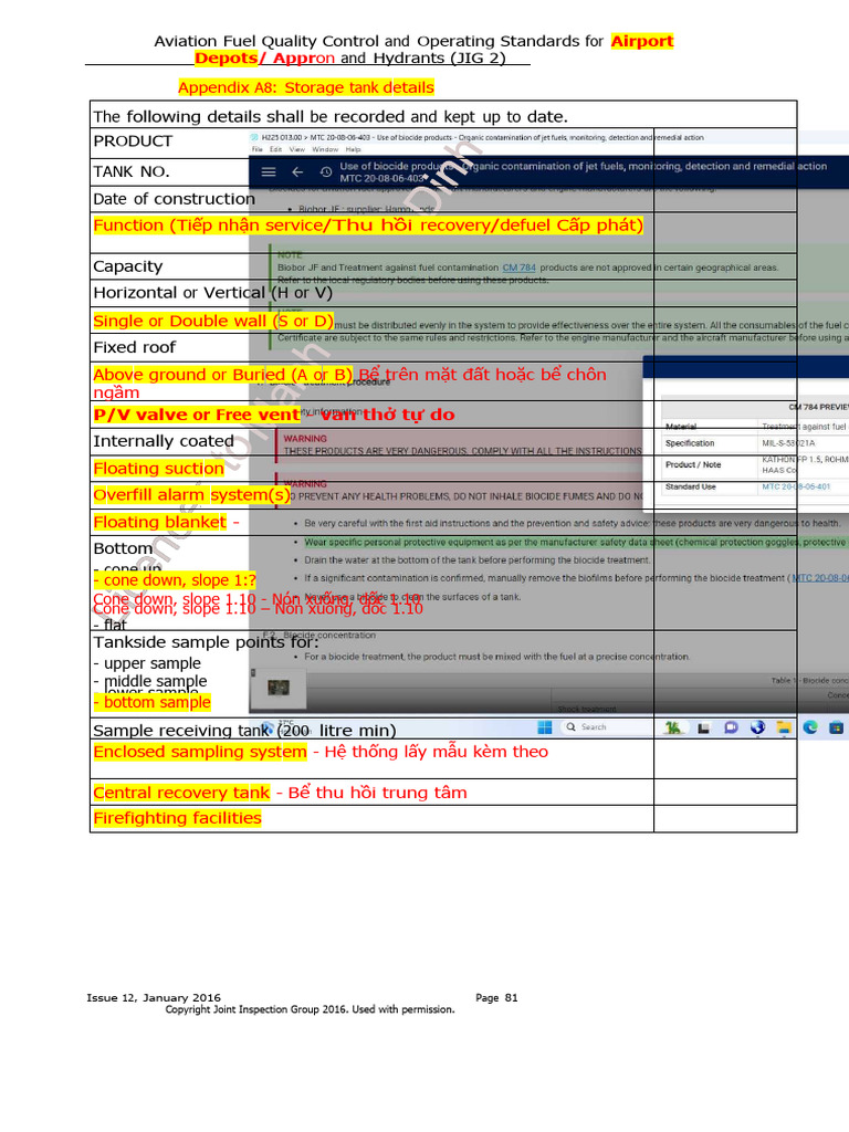 TríchA3 JIG 2 - Storage Tank Details - Appendix A8 | PDF