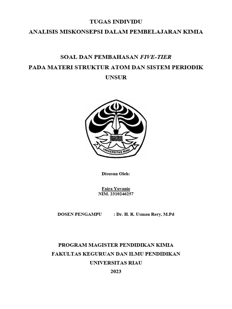 Struktur Atom Dan Periodik Unsur Faira | PDF