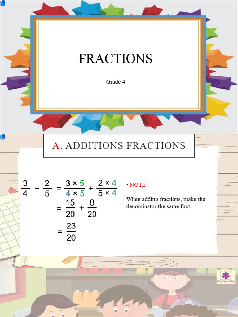 Grade 4 Adding & Subtracting Fractions | PDF