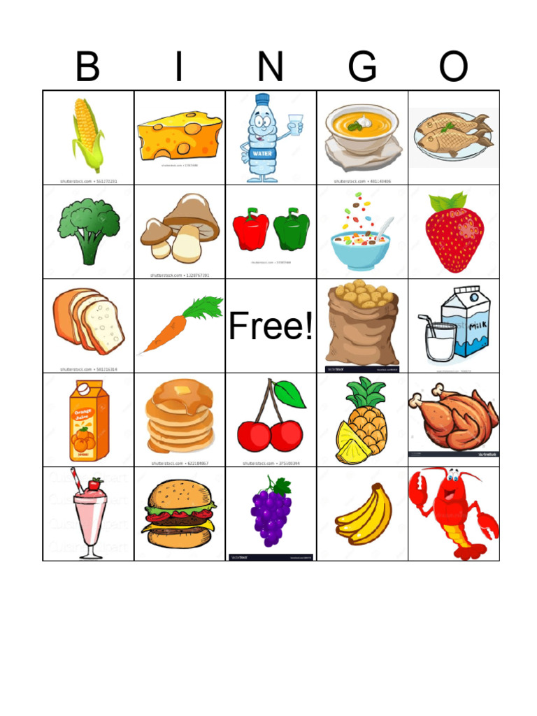 Food Bingo | PDF