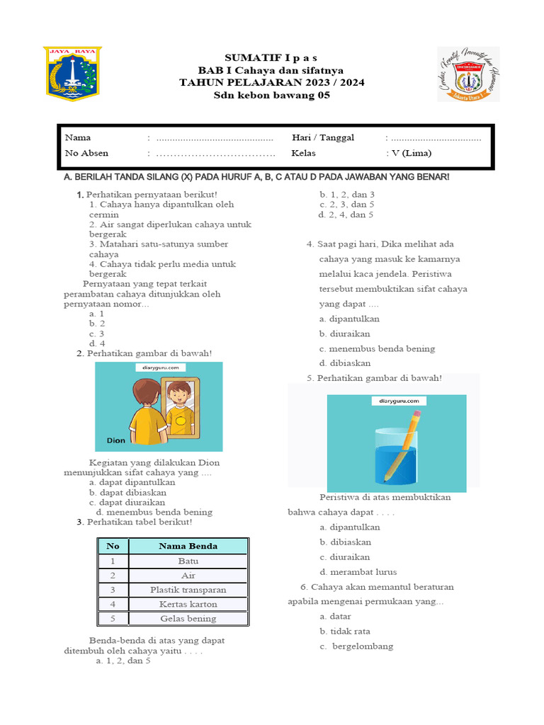 Sumatif Ipas Bab 1 | PDF