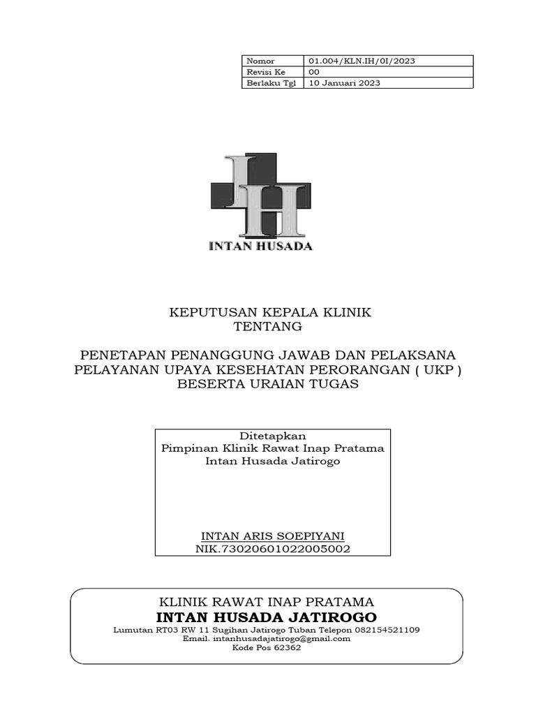 004 SK Penanggung Jawab Ukp | PDF | Pengembangan Diri | Sains & Matematika