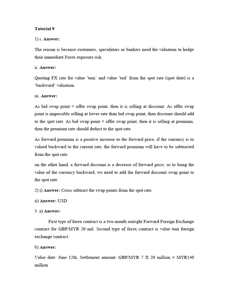 BTM (Tutorial 9) | PDF | Business | Finance & Money Management