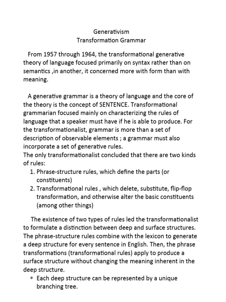 Generativism 1سمنار راشد | PDF | Phrase | Predicate (Grammar)