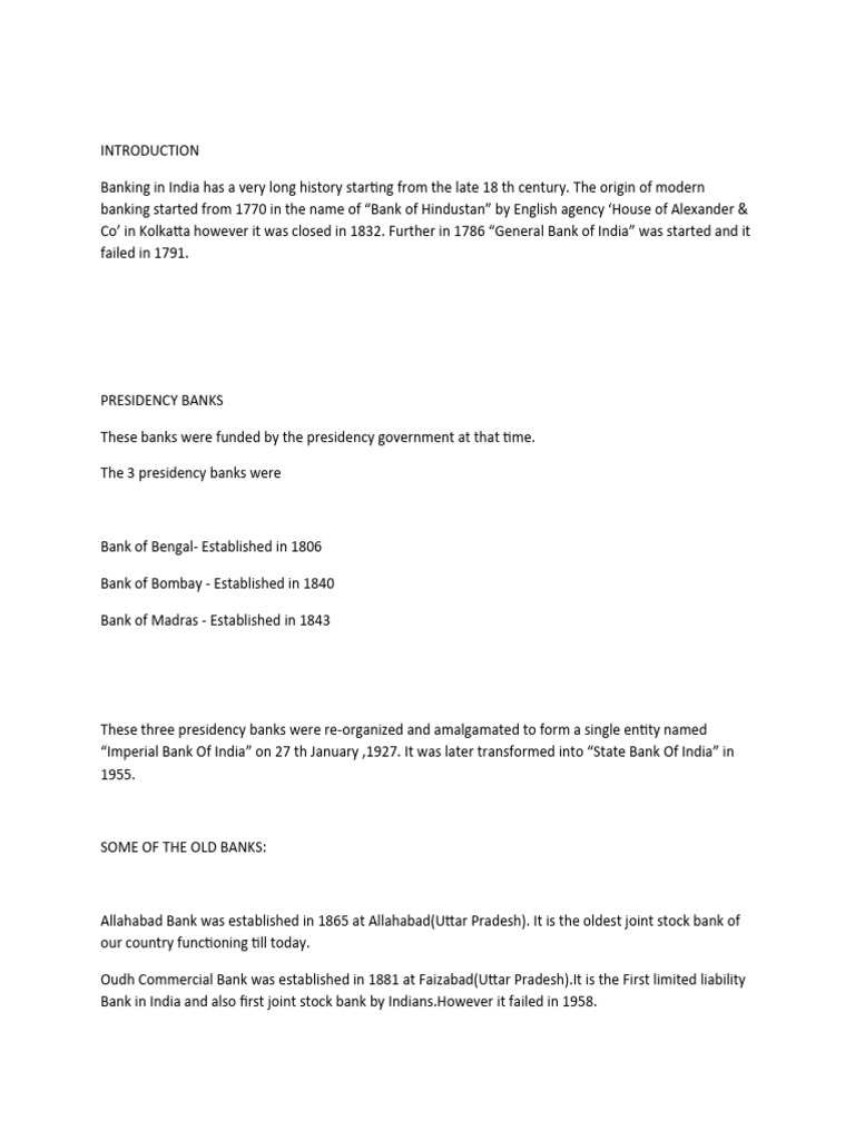 INTRODUCTION - Banking | Download Free PDF | Reserve Bank Of India ...