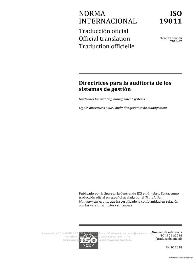 Norma Iso 19011 2018 | PDF