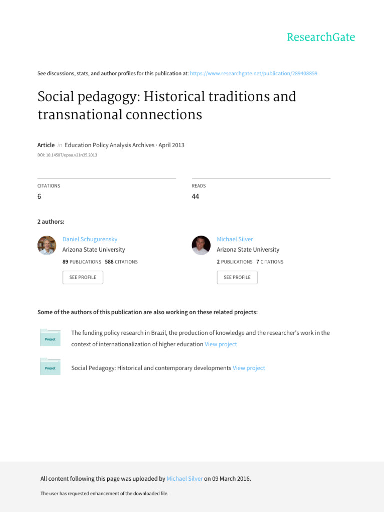 Social Pedagogy | PDF | Pedagogy | John Dewey