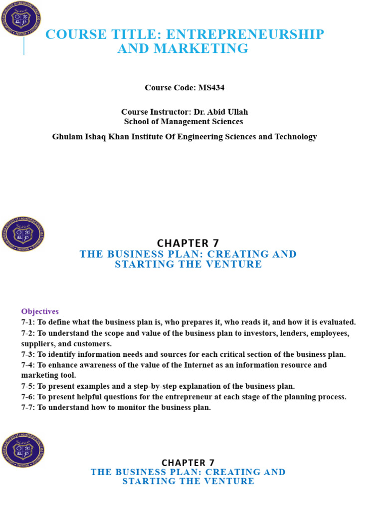 Chapter 7 Slides | PDF | Business Plan | Entrepreneurship