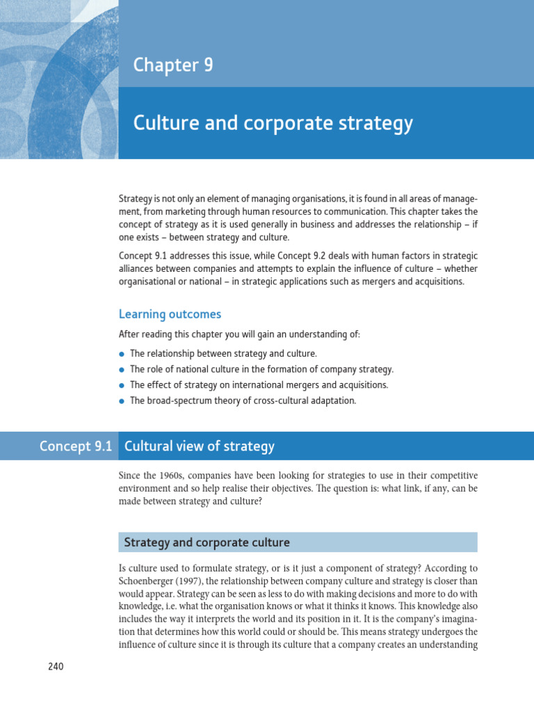 Culture and Corporate Strategy | PDF | Strategic Management | Airlines