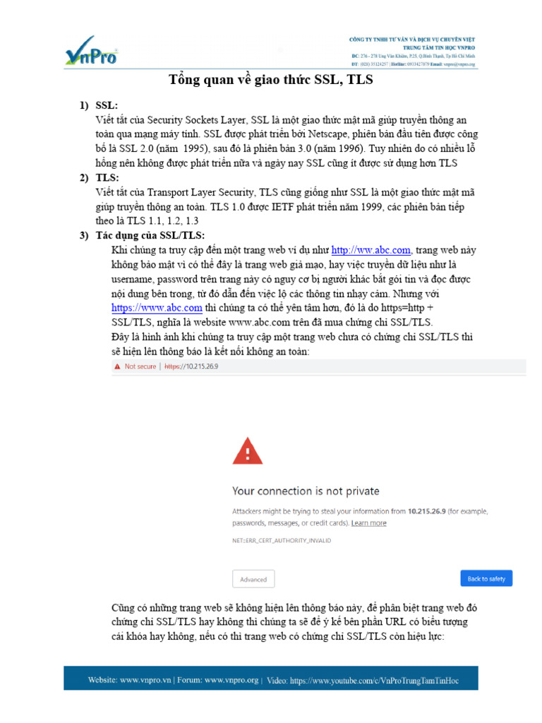 VnPro Tổng Quan Về Giao Thức SSL TLS | PDF