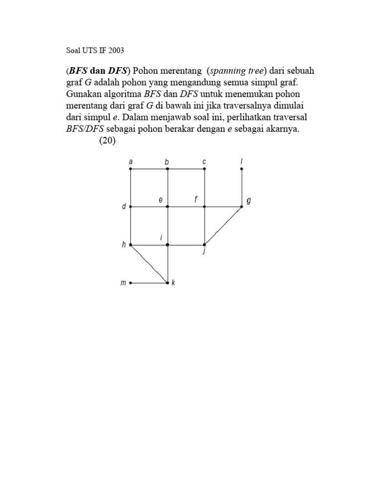 Soal Latihan DFS BFS 1 | PDF | Metode & Bahan Ajar