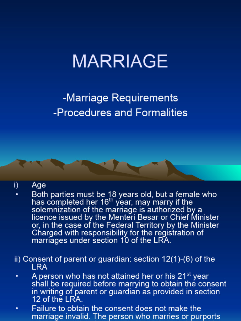 Marriage Requirements and Procedures | PDF | Marriage | Malaysia