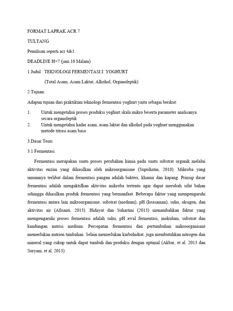 Format Laprak Acr 7 | PDF