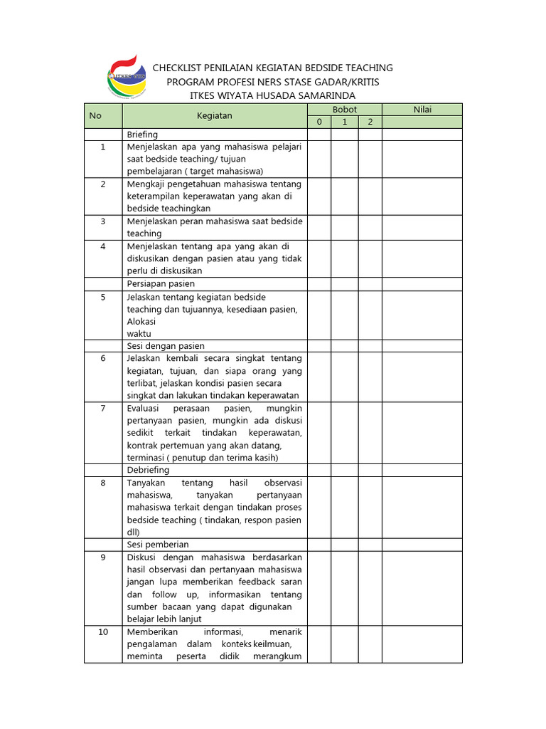 Formulir Penilaian | PDF