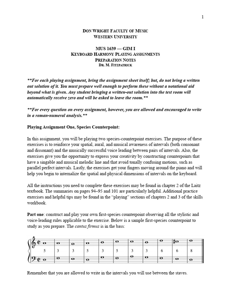 1639 Playing Assignments Preparation Guide 2022 | PDF | Chord (Music) | Harmony