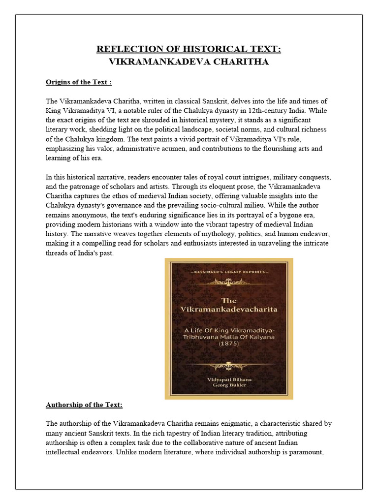 Vikramankadeva Charitha | PDF | History | Religion & Spirituality